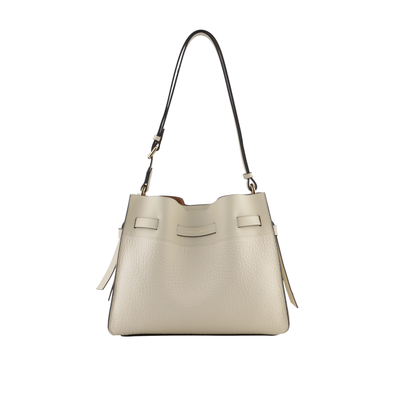 Beige shoulder bag